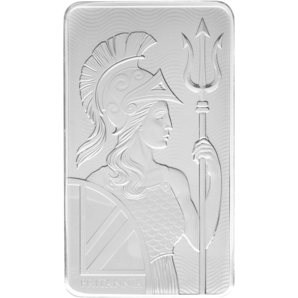 The Royal Mint 10 oz Britannia Cast Silver Bullion Bar - RPS Bullion